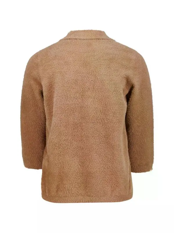 BETTY BARCLAY Bouclé-knit V-neck Sweater