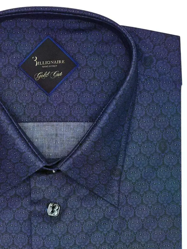 BILLIONAIRE Gold Cut Lion-pattern Shirt
