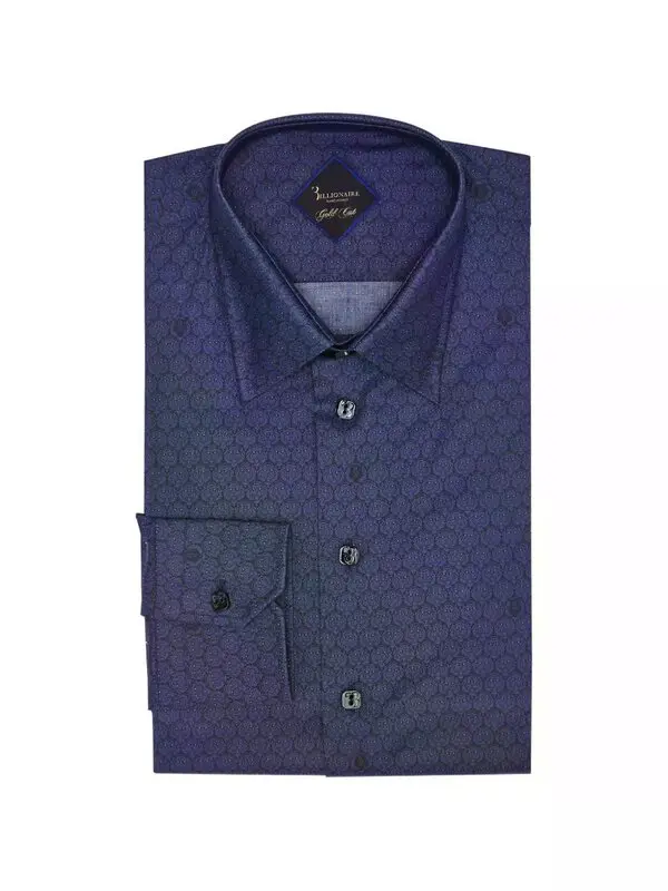 BILLIONAIRE Gold Cut Lion-pattern Shirt