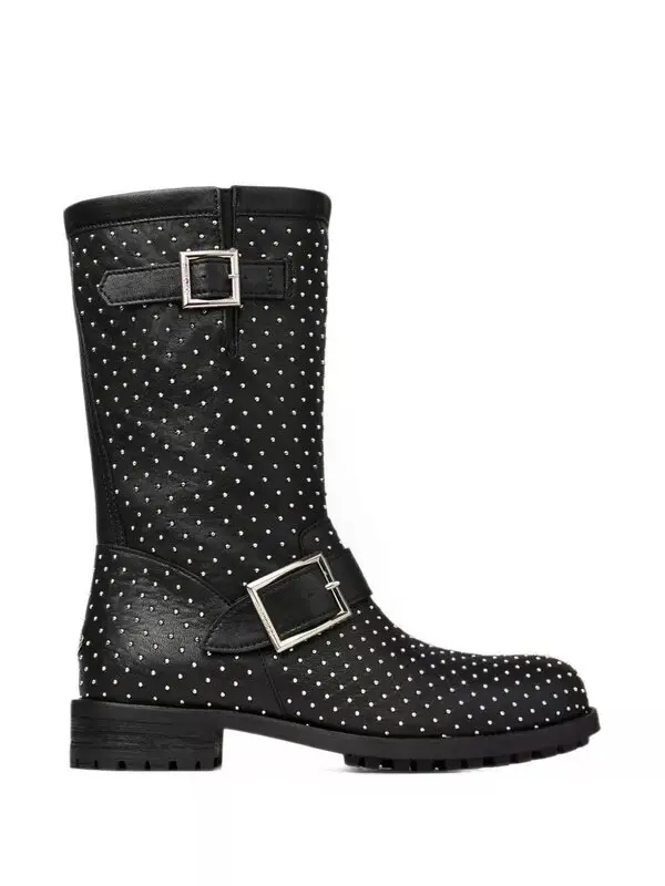 JIMMY CHOO Biker Mid Boots - Black