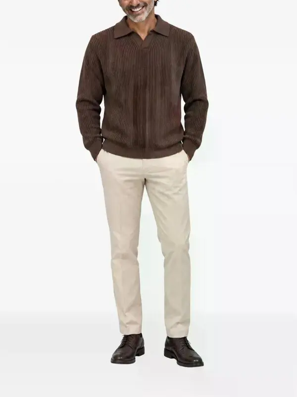 FRANZESE COLLECTION Steve Mcqueen Ribbed-knit V-neck Sweater