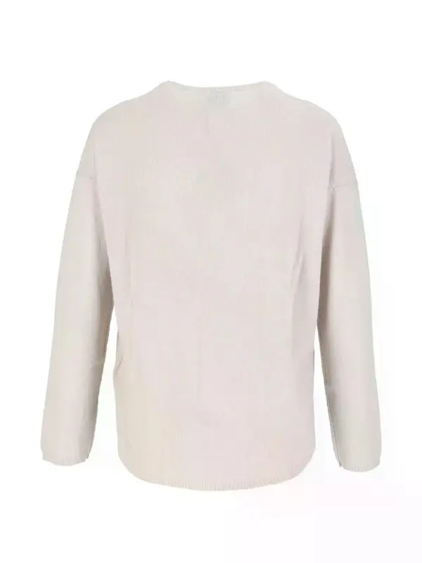 ALLUDE Crew-neck Cashmere Sweater - Neutrals