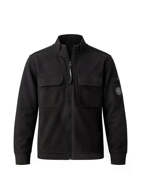 C.P. COMPANY Lens-detail Zip-up Sweater - Black