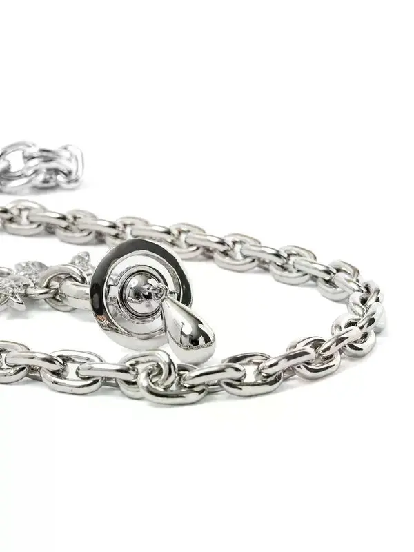 VIVIENNE WESTWOOD Orb Bow-pendant Necklace - Silver