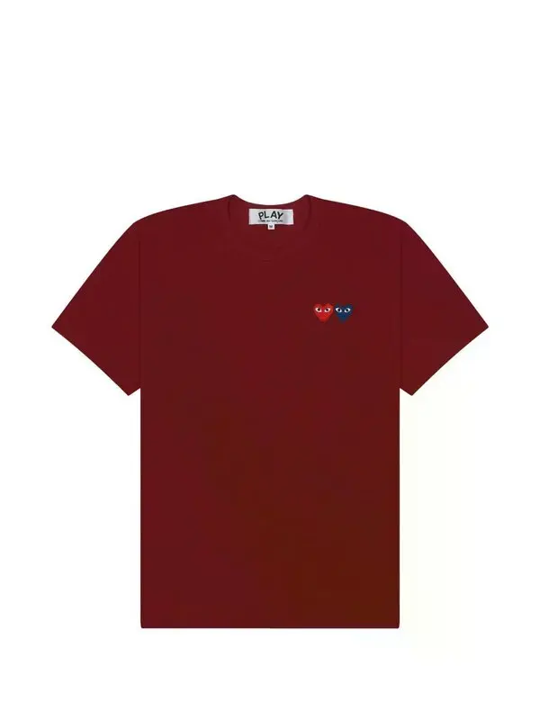 Play Comme Des Garcon Logo-patch T-shirt - Red