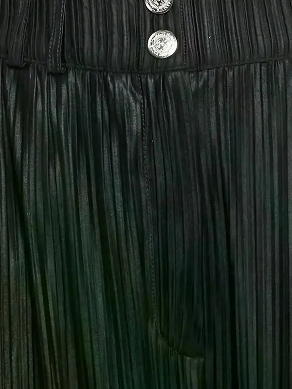 Balmain Pleated Wide-leg Trousers