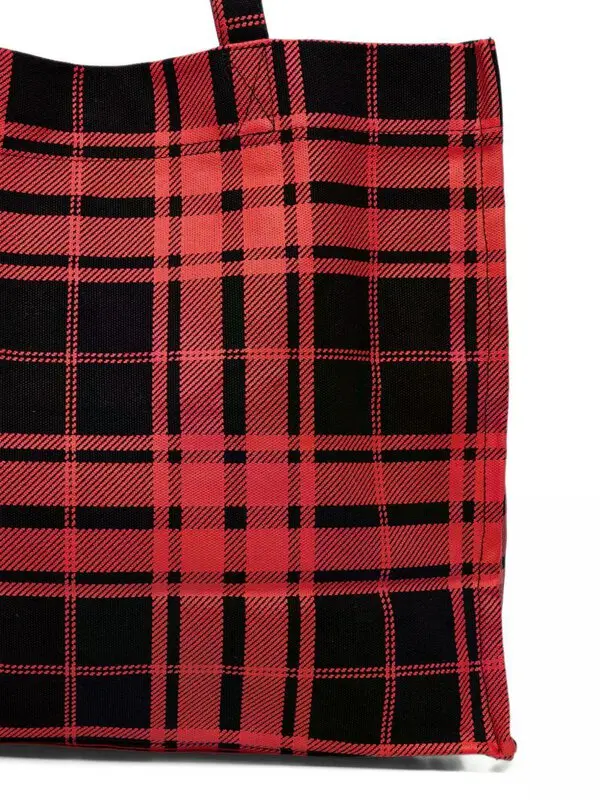 Karl Lagerfeld Tartan Logo-print Tote Bag