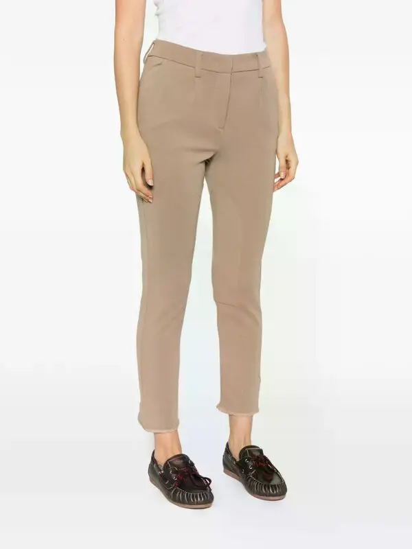 Eleventy Seam-detail Cropped Trousers