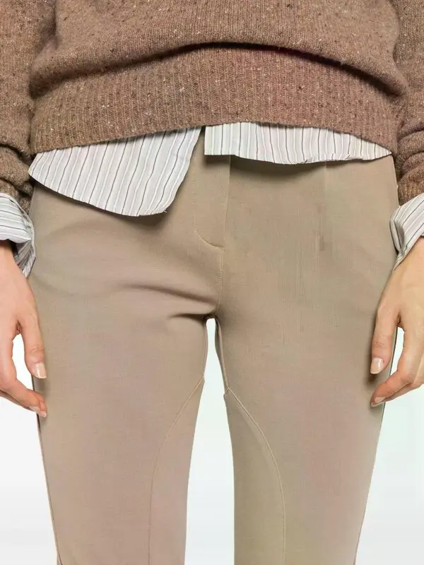 Eleventy Seam-detail Cropped Trousers