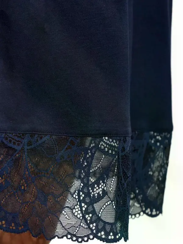 Hanro Azelia Lace-trim Nightdress - Blue