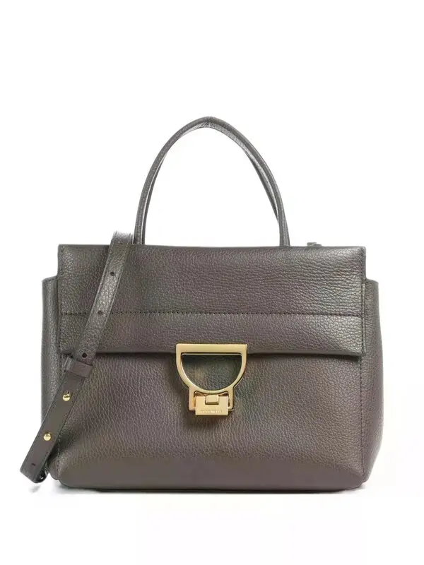 COCCINELLE Arlettis Pebbled-leather Tote Bag - Grey