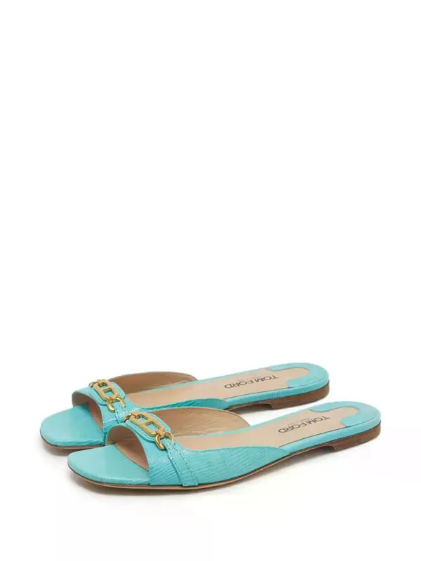 TOM FORD Whitney Open-toe Flat Sandals - Blue