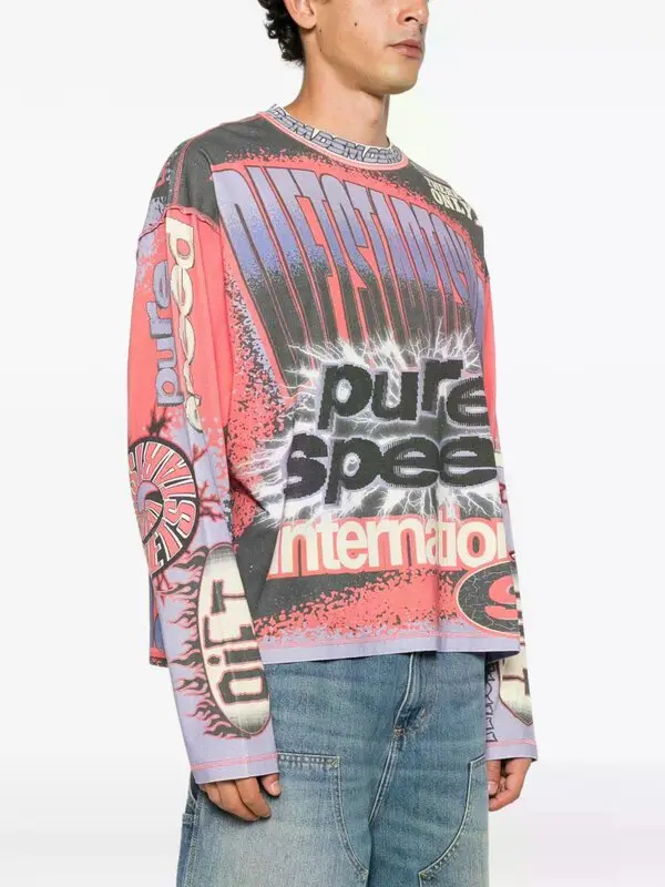 DIET STARTS MONDAY Graphic-print Long-sleeve T-shirt