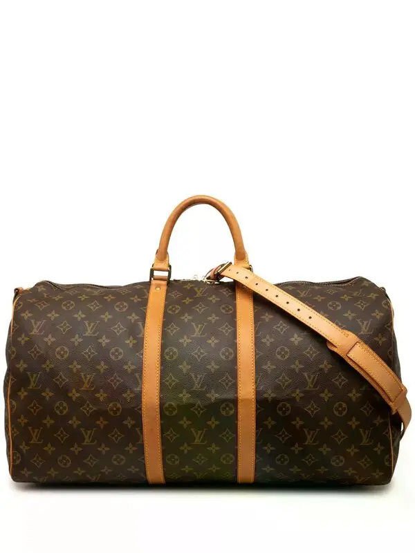 LOUIS VUITTON 1992 Monogram Keepall Bandouliere 55 Travel Bag
