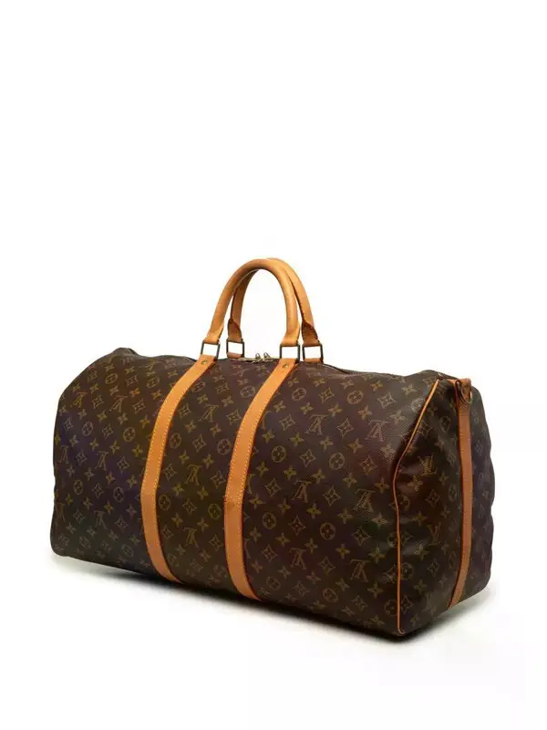 LOUIS VUITTON 1992 Monogram Keepall Bandouliere 55 Travel Bag