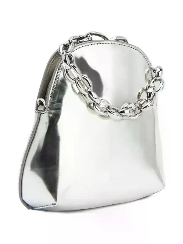 By Far Koko Metallic-leather Top-handle Crossbody Bag