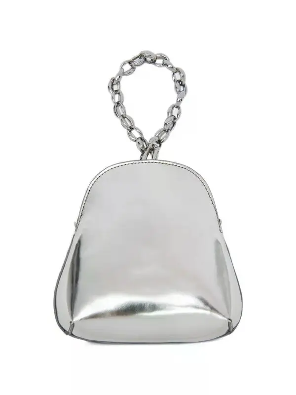By Far Koko Metallic-leather Top-handle Crossbody Bag