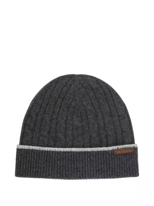 Kiton Cable-knit Beanie Hat