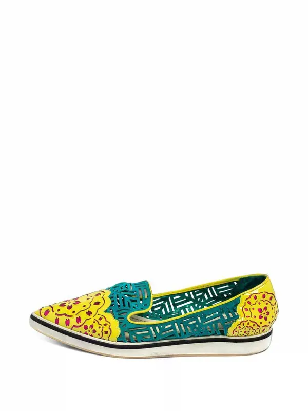 NICHOLAS KIRKWOOD Floral-design Laser-cut Sneakers