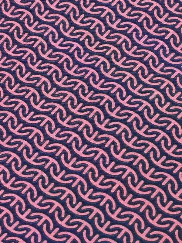 Hermès Geometric-print Tie - Blue
