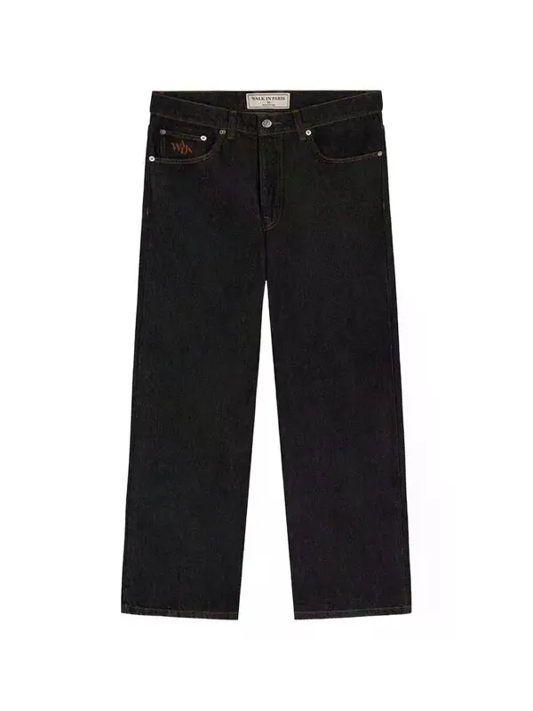 WALK IN PARIS Logo-embroidered Jeans - Black