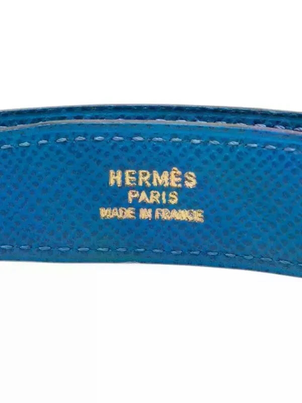 Hermès 1996 Box Calf And Courchevel Constance H Reversible Belt