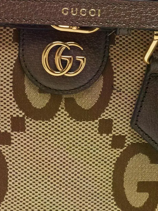 Gucci Small Bamboo Diana Gg Jumbo Canvas Tote Bag
