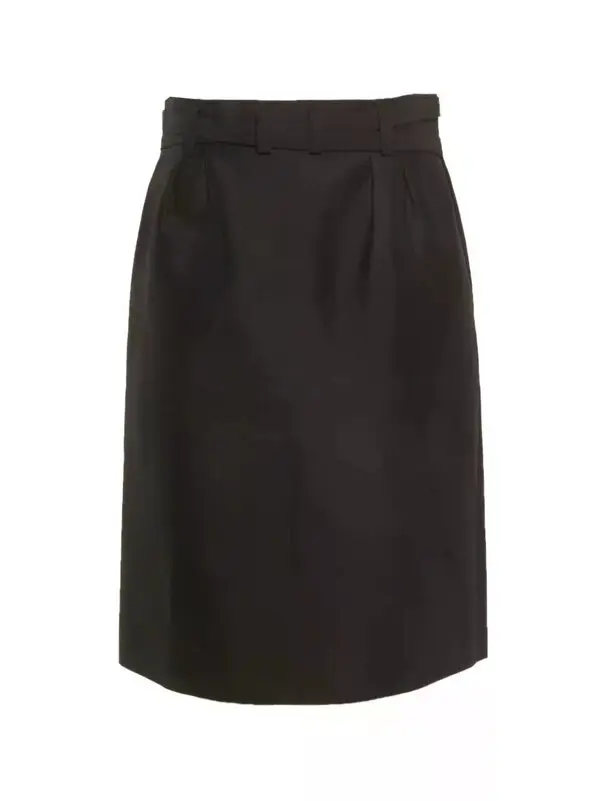 Celine Textured Pencil Midi Skirt