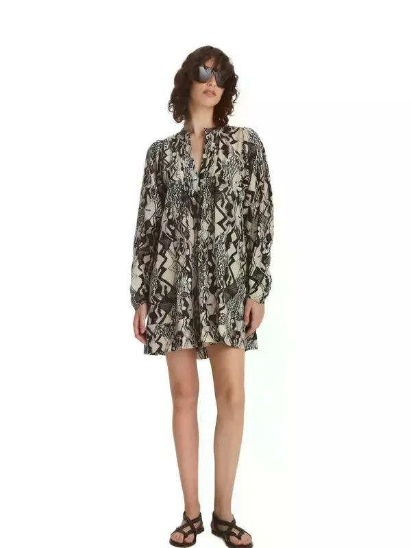 MARIA CHER Quilaquina Lupe Abstract-print Mini Dress