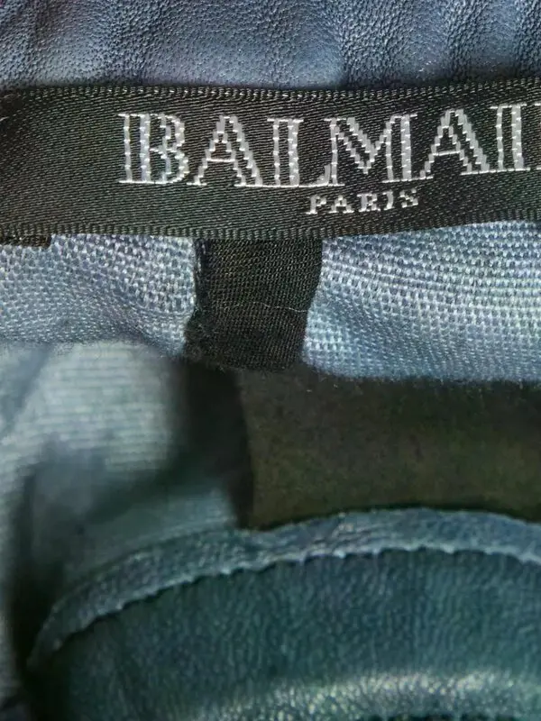 Balmain Crest-appliqué Biker Trousers