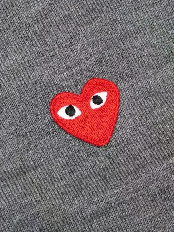 Comme Des Garçons Heart-patch Short-sleeve Cardigan