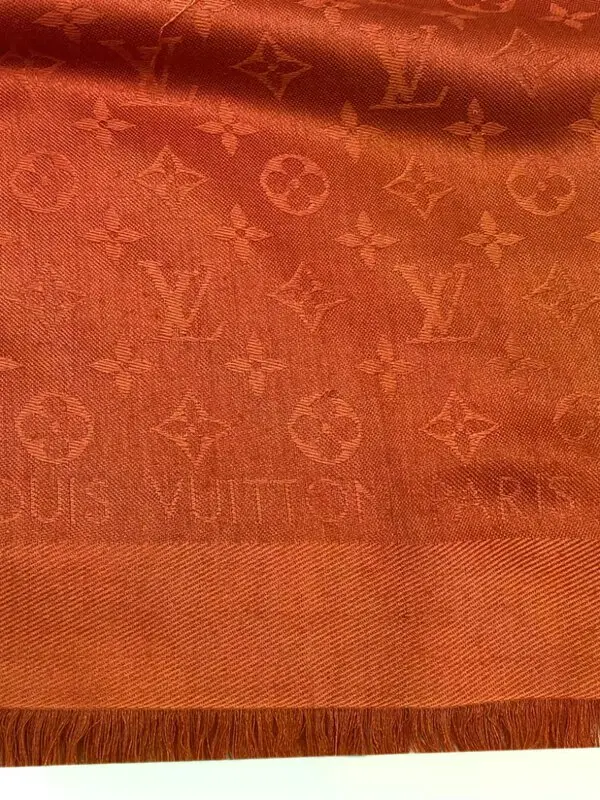 LOUIS VUITTON Monogram Fringed Scarf