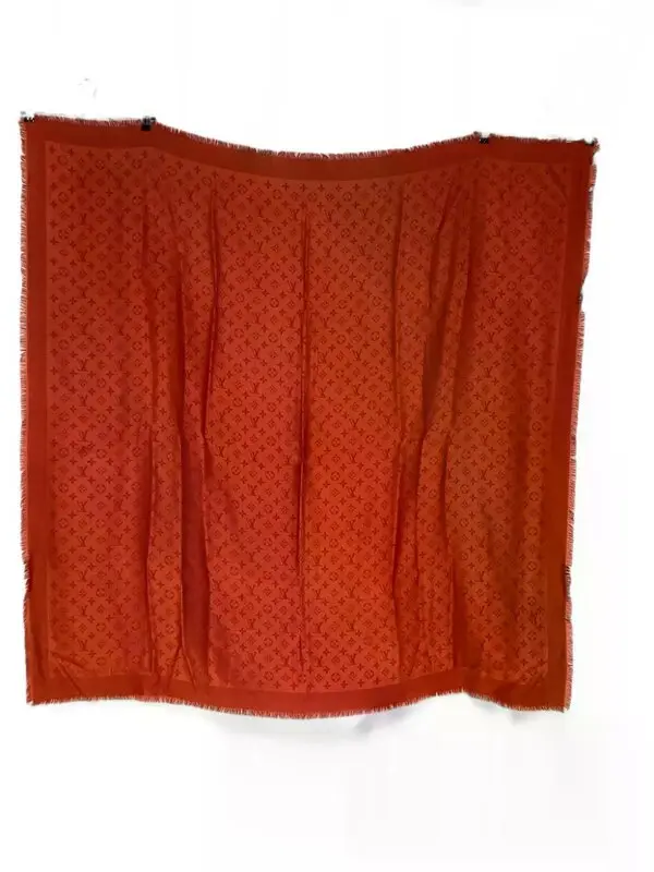 LOUIS VUITTON Monogram Fringed Scarf