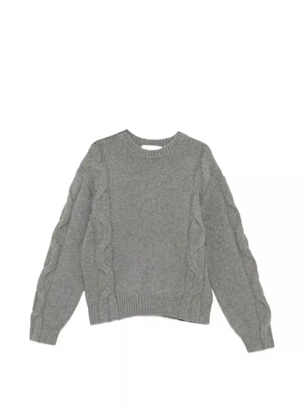 Axel Arigato Cable-knit Ribbed-trim Sweater - Grey