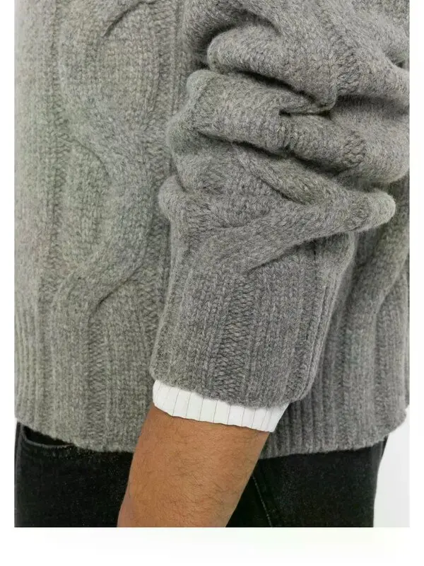 Axel Arigato Cable-knit Ribbed-trim Sweater