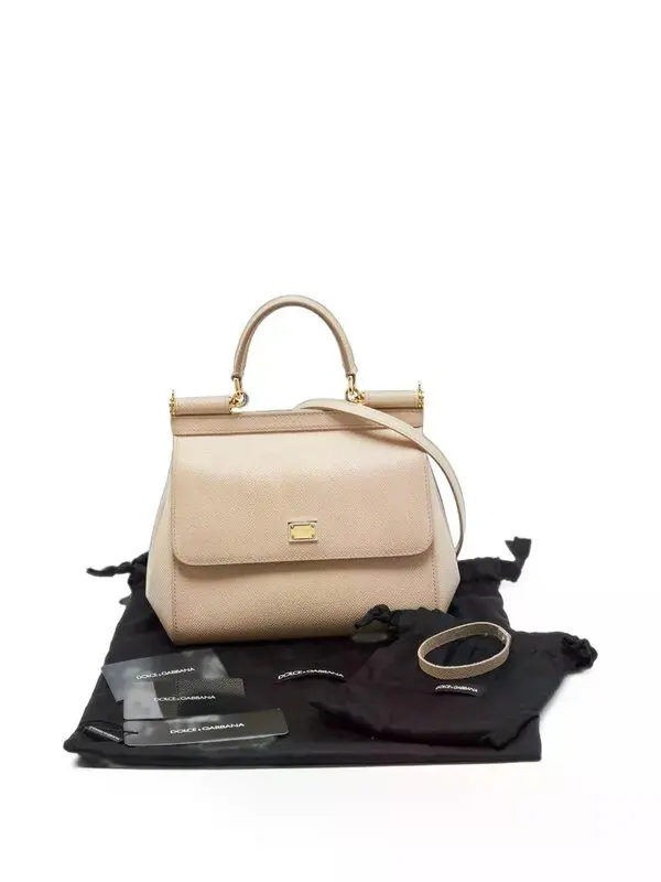 Dolce & Gabbana Sicily Leather Tote Bag