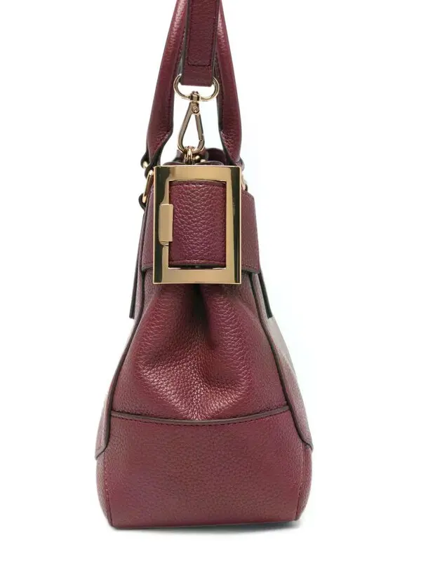 Moschino Logo-plaque Grained-effect Tote Bag