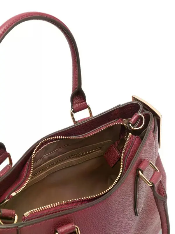 Moschino Logo-plaque Grained-effect Tote Bag