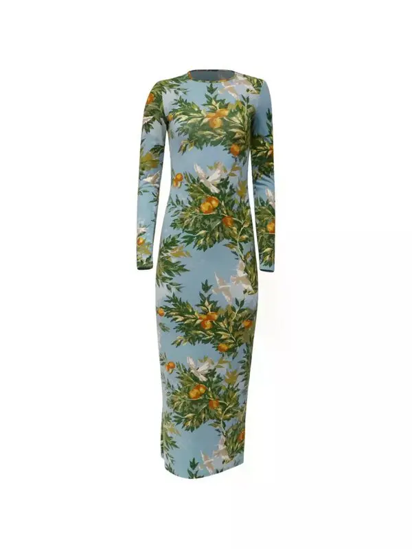 REFORMATION Tommie Floral-print Dress - Blue