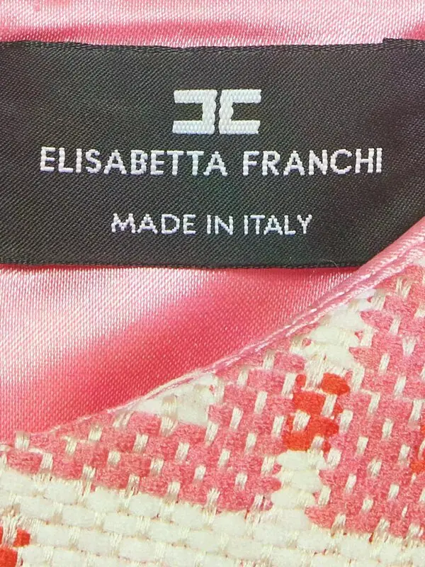 Elisabetta Franchi Logo Jacquard Short-sleeve Blouse
