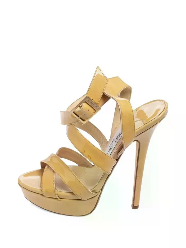 JIMMY CHOO Vamp Platform Sandals - Neutrals