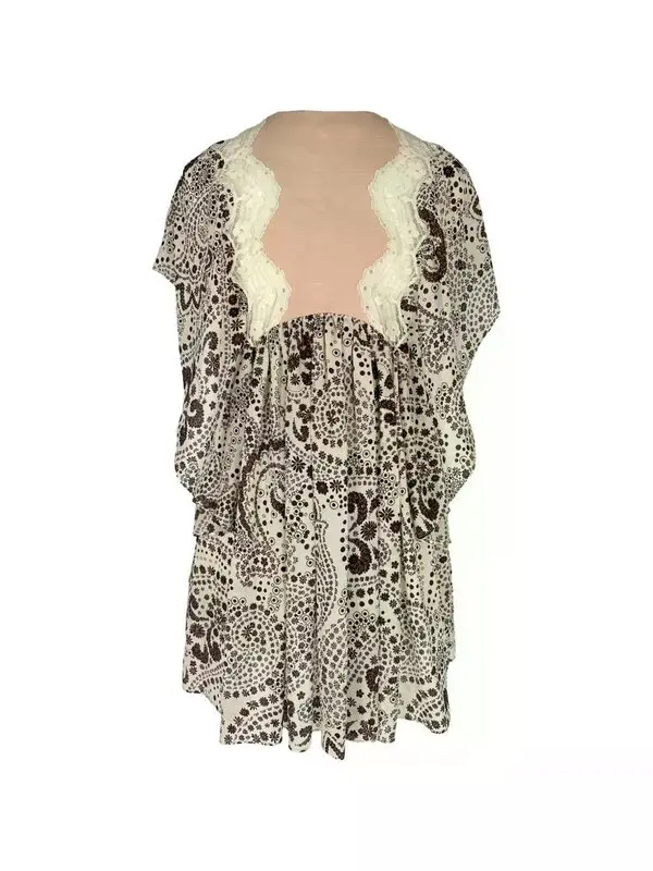 Chloé Paisley-print Lace-trimmed Blouse