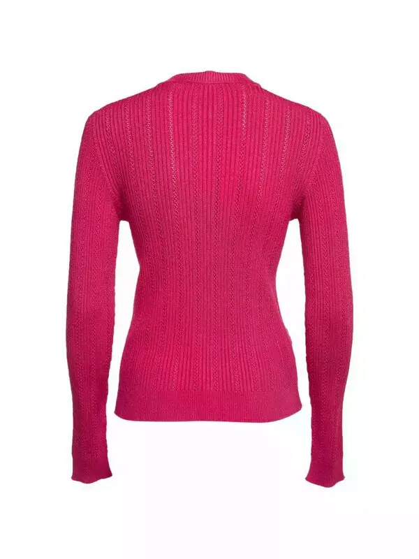 Balmain Button-embellished Pointelle Cardigan