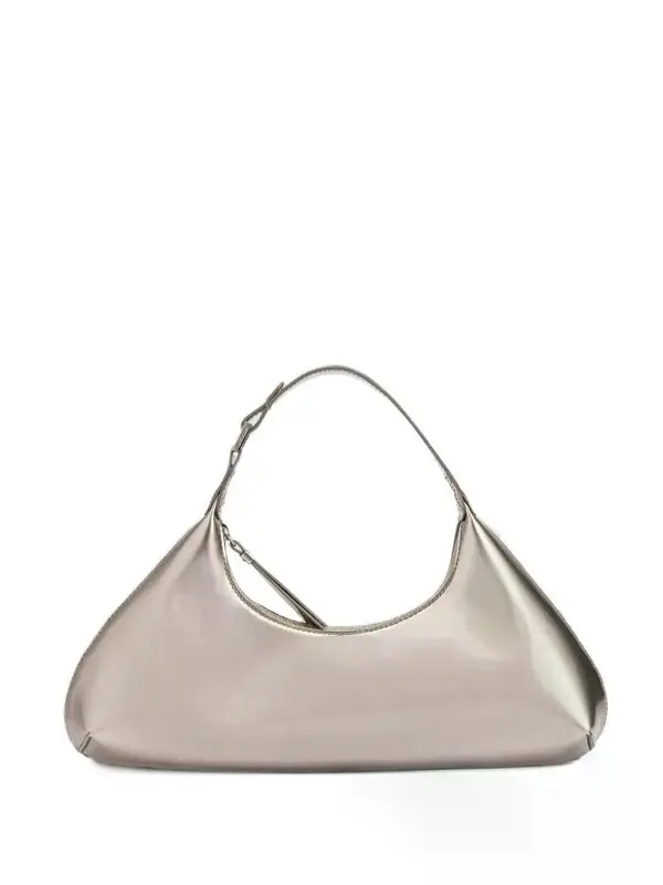 By Far Amberette Metallic Leather Shoulder Bag