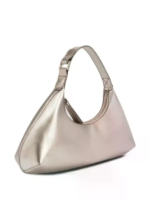 By Far Amberette Metallic Leather Shoulder Bag