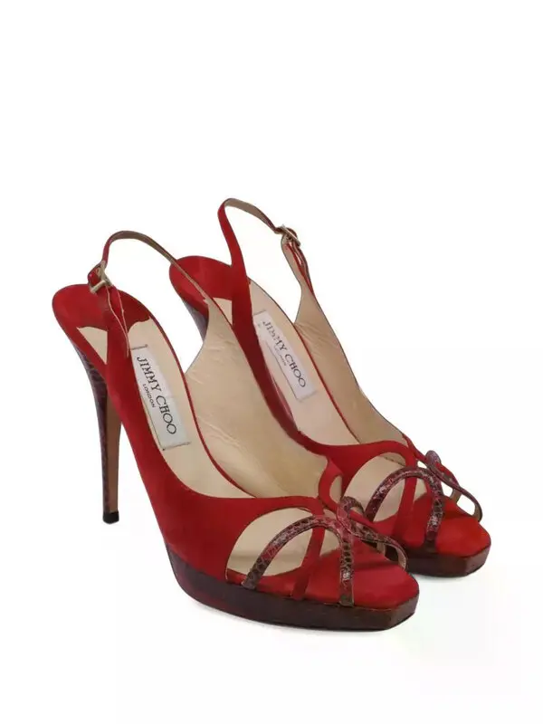 JIMMY CHOO 2020s Snakeskin-effect Slingback Sandals