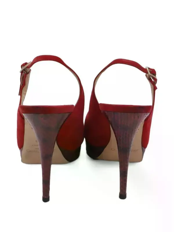 JIMMY CHOO 2020s Snakeskin-effect Slingback Sandals