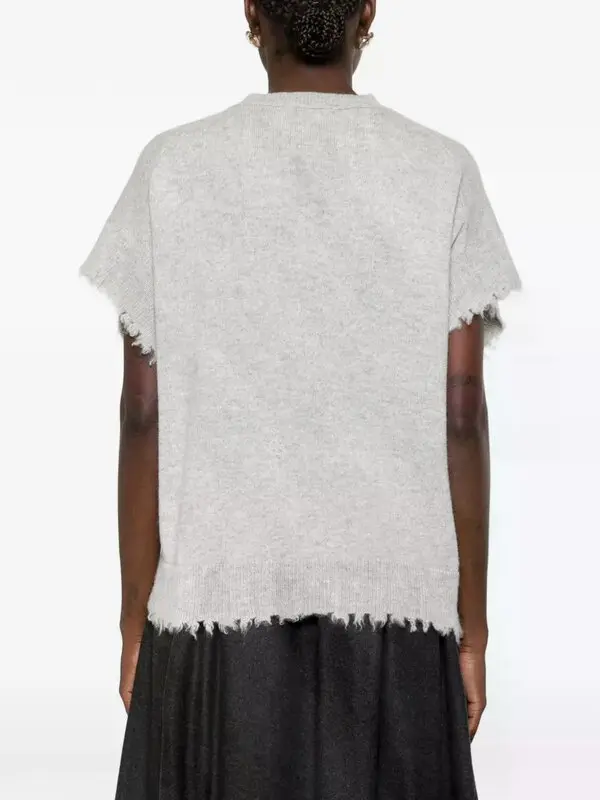 Antonelli Firenze Corsica Frayed-edge Short-sleeve Sweater