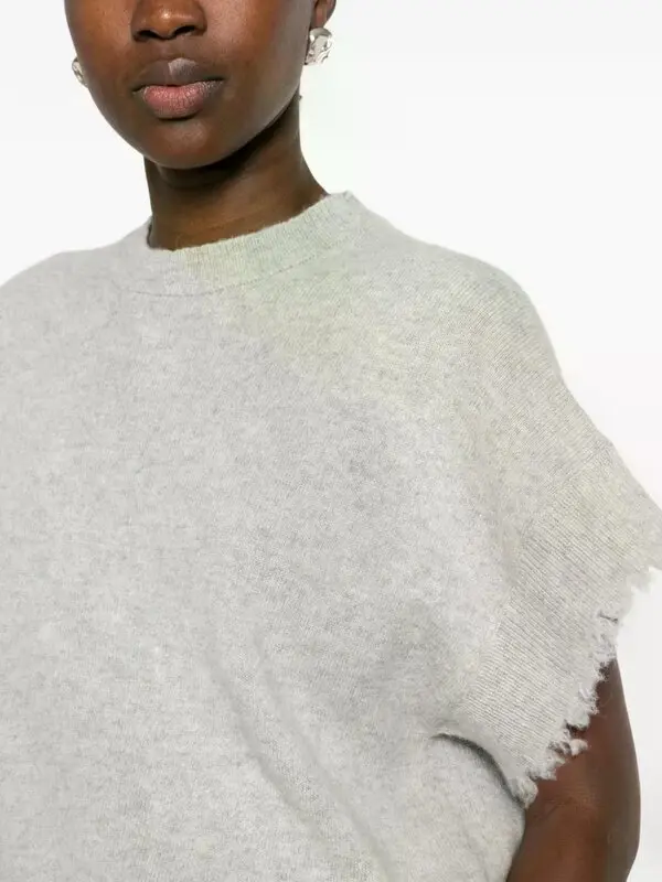 Antonelli Firenze Corsica Frayed-edge Short-sleeve Sweater