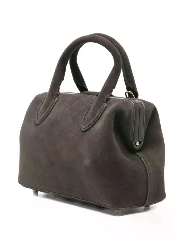 SCHELL Small Doctor Logo-plaque Suede Tote Bag